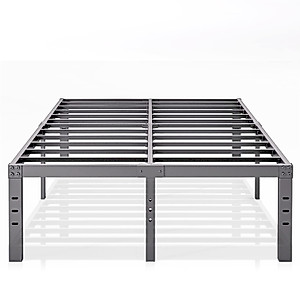 Joeffany Full Size Bed Frame with Storage 18 inch Tall,Platform Bedframe with Steel Slats Support, No Box-Spring Needed,Ample Storage Easy Assembly, Sturdy and Noise Free, Black (Full)