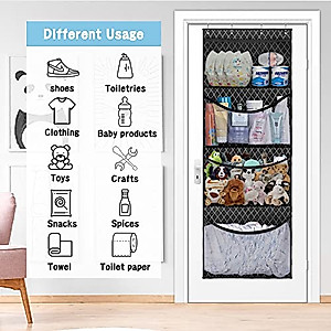 Extra Large Stuffed Animal Storage, Stuffed Animal Holder Over Door Organizer for Stuffies and Toy Plush Easy Installation with Breathable Hanging Storage Pockets