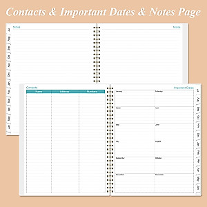 2024-2025 Planner - A4 Weekly & Monthly Planner to Achieve Goals & Increase Productivity, July 2024 - June 2025, 8.5" x 11", Rose Leaf