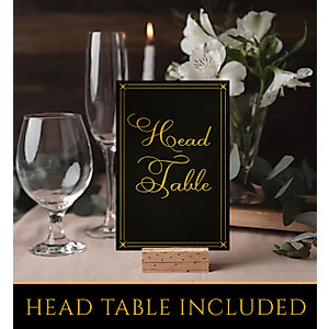 Table Numbers, Black and Gold Wedding Table Numbers, Table Numbers for Wedding Reception, Table Number, Table Numbers 1-20, Table Number, Table Number Holders, 1-30 number, Head Table sign