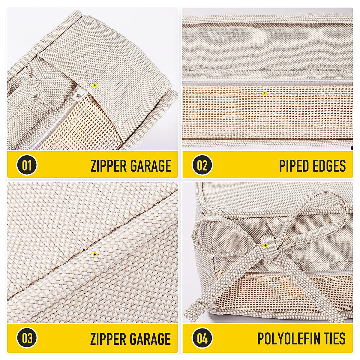 SUNROX DryFast Foam Outdoor Bench Cushion with DryMesh Drainage, All-Weather FadeShield Water Resistant Patio Furniture Cushions, Ultra Durable Low Maintenance Bench Seat Pads 45"x18" Cream