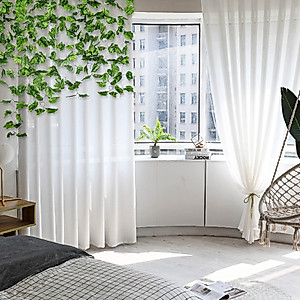 Meiliy 8 Ft 5pcs Artificial Greenery Ivy Vine Plants Foliage Grape Leaves Vine Simulation Flowers Vine Garland for Home Room Garden Wedding Outside Decoration