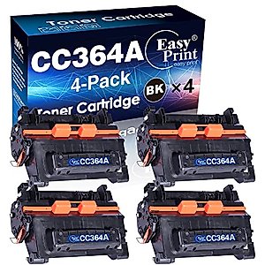 EASYPRINT 4X Black Compatible 364A Toner Cartridge Replacement for HP 64A CC364A Used for P4014N/P4014DN/P4015N/P4015TN/P4015DN/P4015X/P4515N/P4515TN/P4515X, (4-Pack)