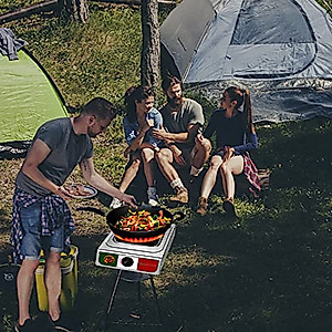 Vivicreate Camping 10000 BTU 1 burner stainless steel panel auto ignition Propane Gas Outdoor Garden Fishing Hiking Camp Restaurant Stove Burner