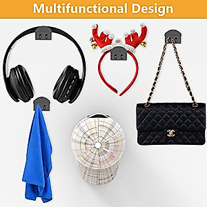 Heynew Adhesive Hat Hooks for Wall - Hat Rack for Baseball Caps，Cowboy Hat Hanger Cap Holder Organizer for Room, Closet & Storage Organizer (Clear, 12)