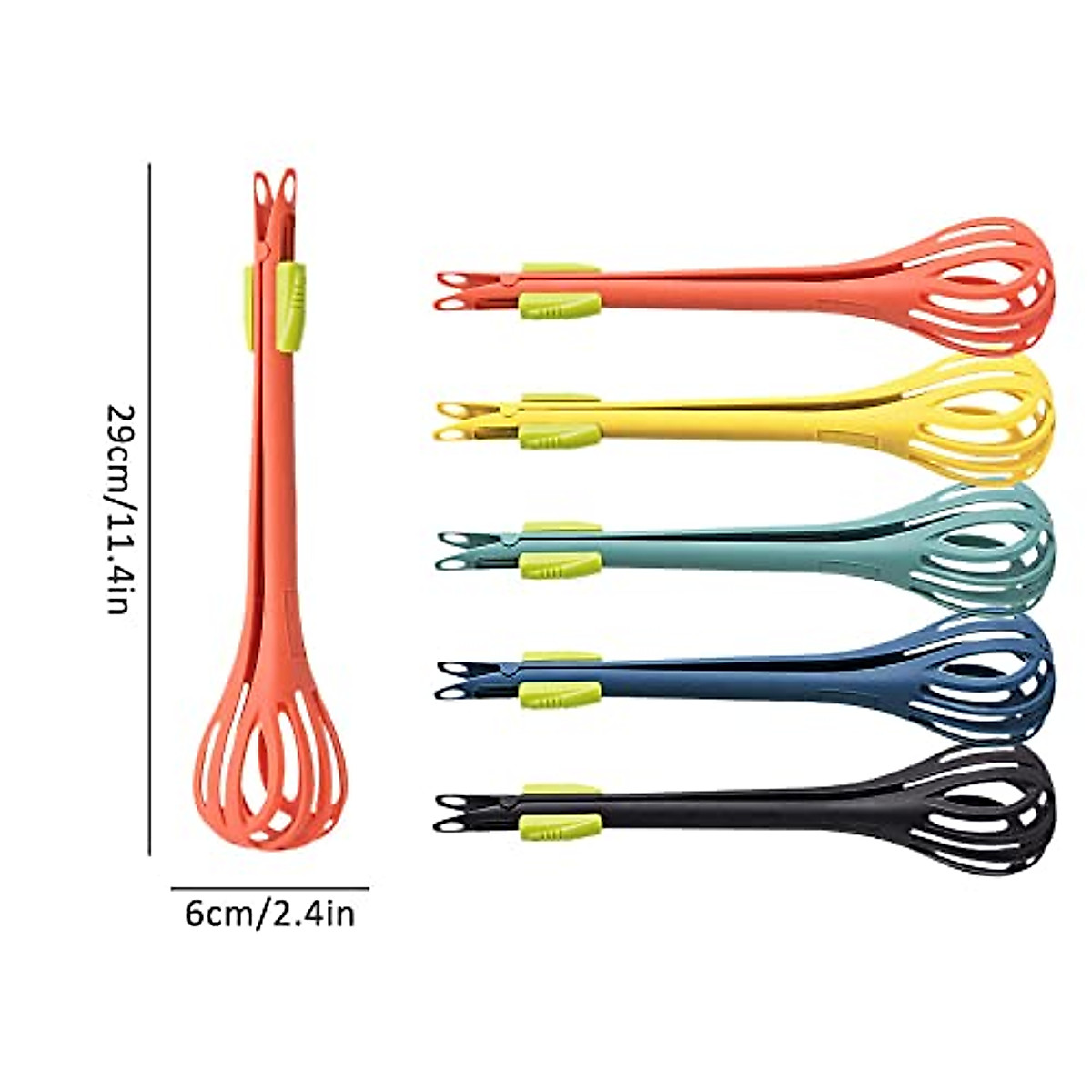 2 PCS 2 in 1 Food Clip & Egg Whisk, Multifunctional Kitchen Tool for Cooking Salad Mixer and Food Clip, Egg Beater, Bread Clip Handheld Blende Egg Beater for Cooking, Mixing, Barbecue