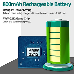 TRELC Wireless Mouse Tri-Mode (BT 5.0/3.0+2.4GHz), Ergonomic Vertical Mouse with 3 Adjustable DPI, Rechargeable Optical Wireless Mouse for 3 Devices, 7 Buttons for PC, Desktop, Laptop, Tablet (Black)