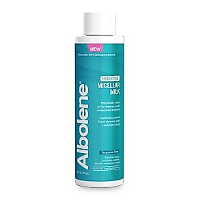 Albolene Micellar Milk Face Cleanser, Micellar Water Alternative, Makeup Remover and Cleansing Balm with Hyaluronic Acid, 10 fl oz, Packaging May Vary