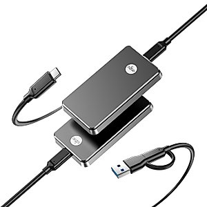 aigo External SSD 1TB Portable SSD Up to 2000 MB/s Read USB 3.2 Gen 2x2 USB-C USB-A External Solid State Drive Dust-Resistant Type-C Smartphone Windows PS5 Xbox PS4