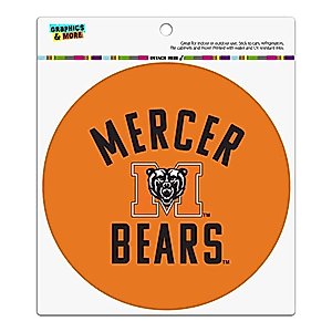 Mercer University Bears Logo Automotive Car Refrigerator Locker Vinyl Circle Magnet