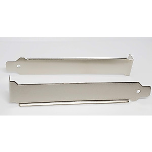 Pc Accessories - Connectors Pro 10-PK PC Computer Back Slot Cover 12cm Height & 2cm Width, PCI L Blank Stainless Steel Bracket, 10-Pack