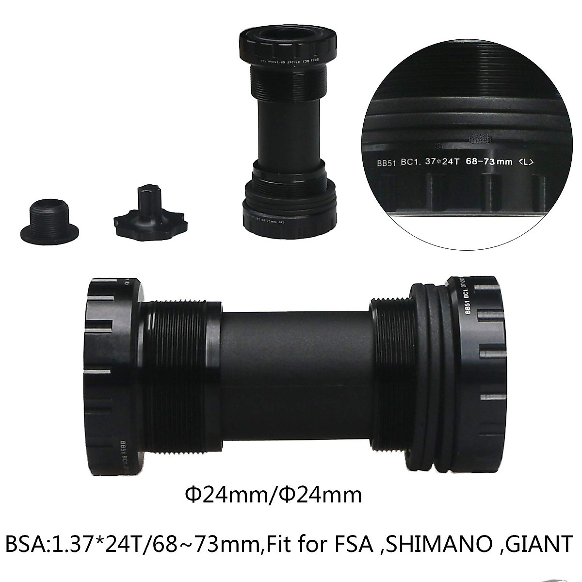 GANOPPER 30T MTB Crankset 1X Mountain Bike Crank Arm Set 170mm with 68mm 73mm BSA Bottom Bracket for MTB BMX Road Bicycle