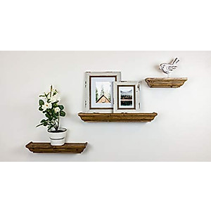 Kiera Grace Muskoka Fitz Wood Shelves - Walnut, 12", 18", 24", Set of 3 (FN00636-3INT)