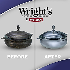 Wright's Silver Cleaner and Polish Cream - 8 Ounce with Polishing Cloth - Ammonia-Free - Gently Clean and Remove Tarnish without Scratching