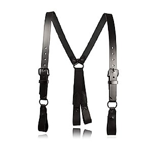 Boston Leather Police Leather Suspenders 9180-1