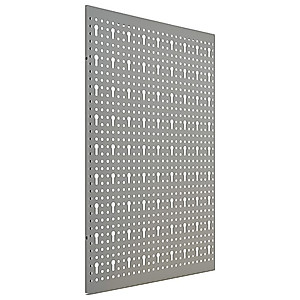 vidaXL Solid Steel Wall-mounted Peg Boards Set of 3 - Durable Workshop and Garage Tool Organizer with Perforated Panel Design, 47.2"x22.8"