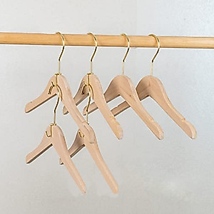 KOOBAY Clothes Hanger 72Pcs Connector Hooks Stable Hanger Gold Metal Outfit Hangers Extender Clips Mini Cascading Hanger Hooks