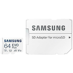 Samsung Evo Plus 64GB MicroSD XC Class 10 UHS-1 Mobile Memory Card for Samsung Galaxy J3 J1 Nxt Ace A9 A7 A5 A3 Tab A 7.0 E 8.0 View On7 On5 Z3