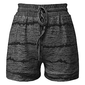 Bravetoshop Womens Running Shorts Workout Yoga Shorts Athletic Elastic Waist Comfy Summer Lounge Shorts (Dark Gray,M)