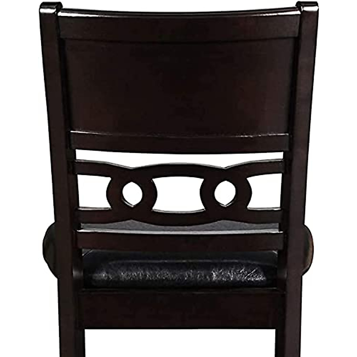 New Classic Furniture Gia Counter Table with Two Chairs and Storage Shelf, 30-Inch, Ebony