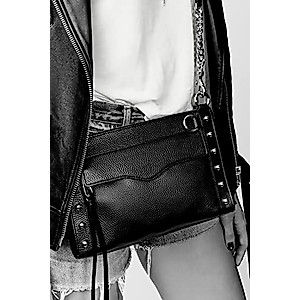 Rebecca Minkoff womens Mab W/ Studs Crossbody, Black, One Size US