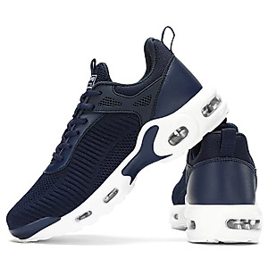 Mens Running Shoes Lightweight Breathable Air Walking Tennis Shoes Comfort Work Fashion Basketball Sneakers Trainers Blue