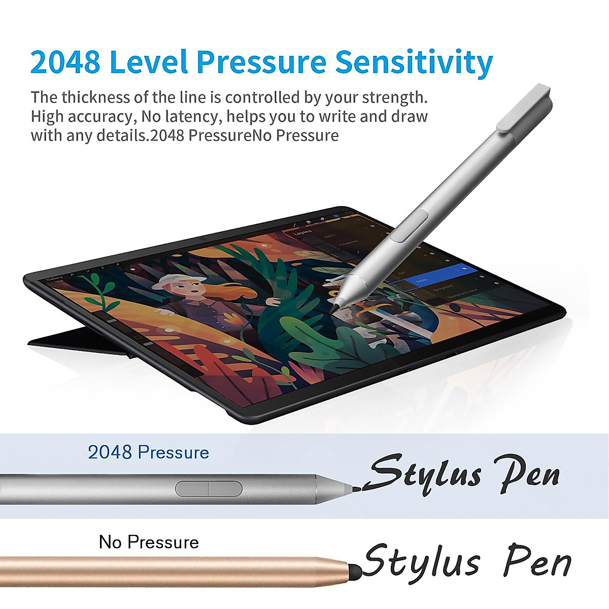 Active Stylus Pen for Dell 2 in 1 Laptop for Latitude 5285 5289 5290 7285 7400, Inspiron 7420 7425, XPS 15 9570, Computer Touchpad Stylus for Writing (Check The Compatible List Before Purchase)