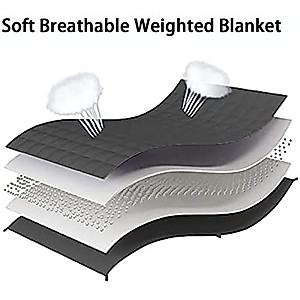 George's Dinosaur Weighted Blanket Breathable Heavy Blanket with Glass Beads Big Blanket for Adult All-Season Fall Winter Soft Thick Comfort Blanket No Leaking Glass Beads(48"x72"-10lbs Dark Gray)