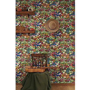 NextWall Floral Meadow Peel and Stick Wallpaper (Multicolored)