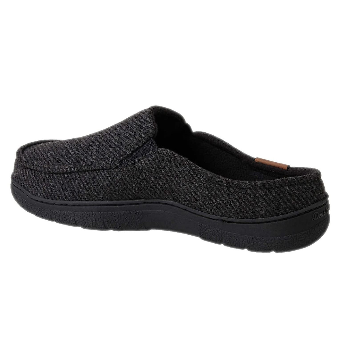 Dearfoams Men's Indoor/Outdoor Breathable Memory Foam Clog Slippers in Black 9-10 Medium