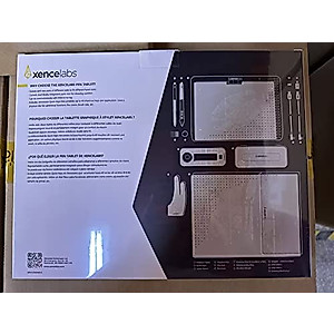 XENCELABS Drawing Tablet Medium, Computer Graphic Tablets with 40 Customizable Quick Keys, 12" Ultrathin Pen Tablet with 2 Battery-Free Stylus, 8192 Levels Pressure for Win/Mac/Linux, Nebula White