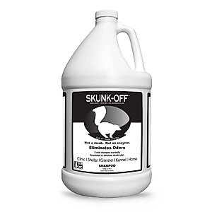 Skunk Off Pet Shampoo – Ready to use Skunk Odor Remover for Dogs, Cats, Carpet, Car, Clothes & More – Skunk Shampoo Non-Enzymatic Formula (1 Gallon)