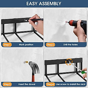 zacurter Boot Rack, Wader Hangers for Boot, Metal Wall Mounted Shoe Rack, 4 Pair Boot Organizer Rack for Tall Boots and Cowboy Boot, Boot Trays for Entryway,Garage (2 Pack)
