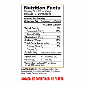 Pork King Good Low Carb Keto Diet Pork Rind Breadcrumbs! Perfect For Ketogenic, Paleo, Gluten-Free, Sugar Free and Bariatric Diets (Original) (Original, 12 Oz Jar)