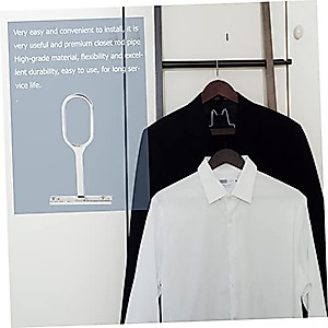 Cabilock 10pcs Closet L Brackets Heavy Duty Heavy Duty Curtain Rod Pipe Brackets Shower Rod Supports Closet Rod Line Rod Holder Zinc Alloy Silver Alloy Closet Rod Pipe Top Loading