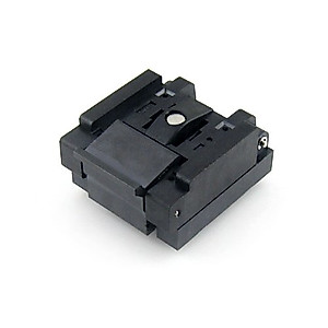 QFN64 Clamshell Programming Adapter Socket/Burning Socket/IC Test Socket QFN-64B-0.5-01, 64-Pin, 0.5mm Pitch, IC Test Burn-in Socket, Applied to QFN64, MLP64, MLF64 Packages.