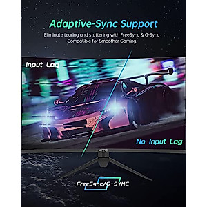 KTC 27 inch Gaming Monitor, 1440P Curved Monitor, 165Hz, 144Hz, 2K, 1500R, 1ms, FreeSync Premium/G-Sync, DisplayPort/HDMI/USB, Vesa/Wall Mount Computer Monitor, Ultrawide PC Monitor H27S17