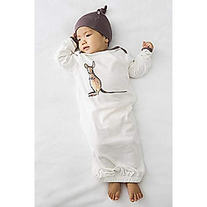 Babysoy Modern Single Knot Hat Beanie - Cotton Rayon from Bamboo Baby Cap (6-12 Months, Acorn)
