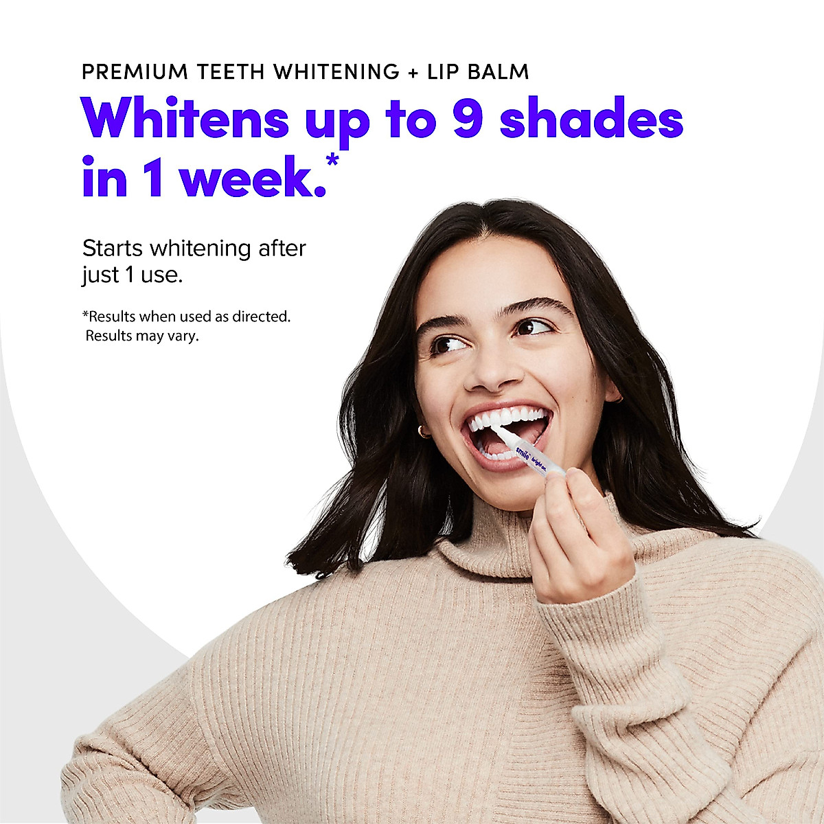 SmileDirectClub Teeth Whitening Kit with Lip Balm - 4 Pack 1.4ml Gel Pens - Professional Strength Hydrogen Peroxide