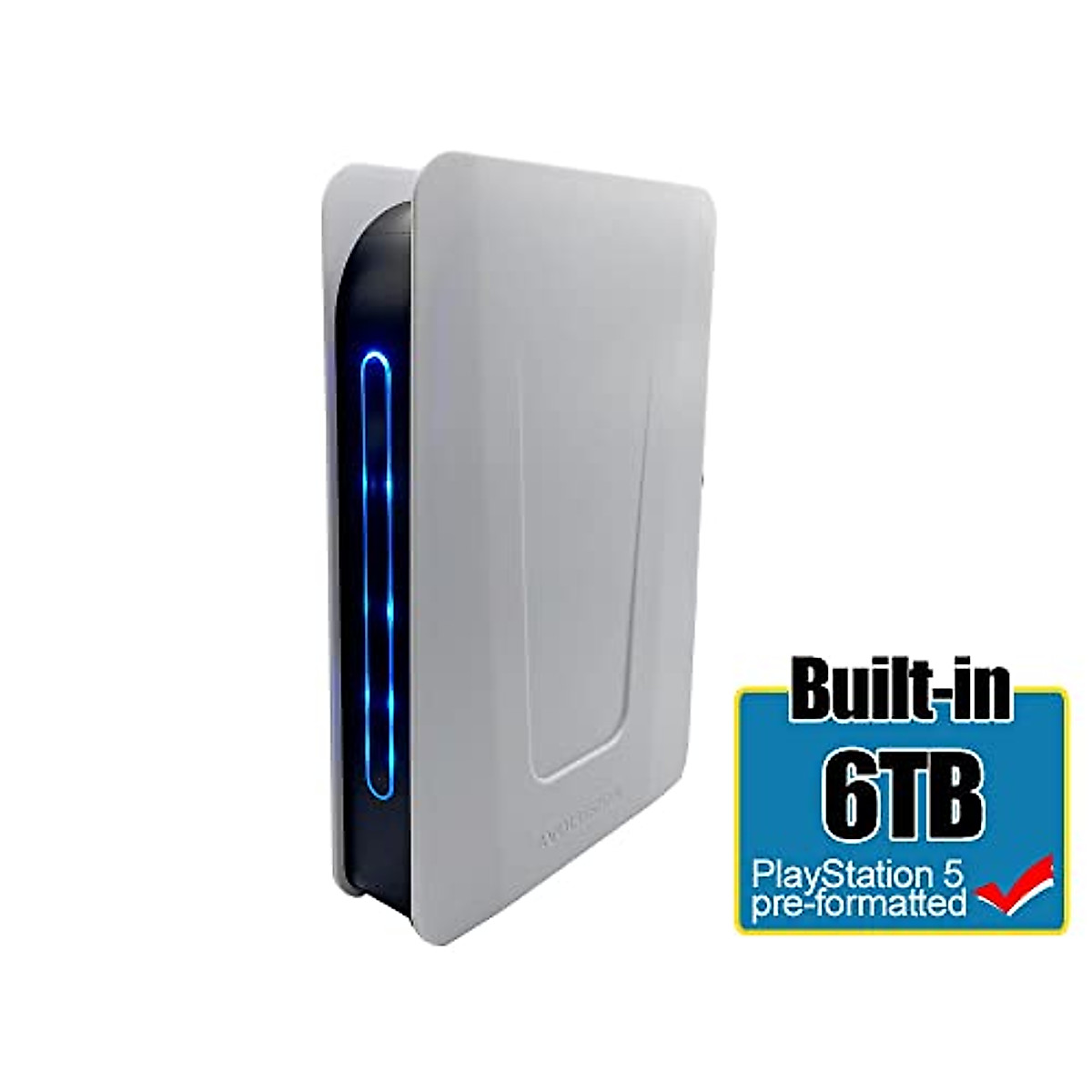 Avolusion PRO-T5 Series 6TB USB 3.0 External Gaming Hard Drive for PS4 / PS5 Game Console (White) - 2 Year Warranty (Renewed)