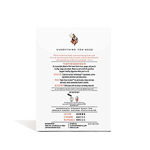 Pique Organic Peach Ginger Tea Crystals - Caffeinated Black Tea For Energy, Prebiotic Polyphenols Support Healthy Digestion - 14 Single Serve Sticks (Pack of 1)