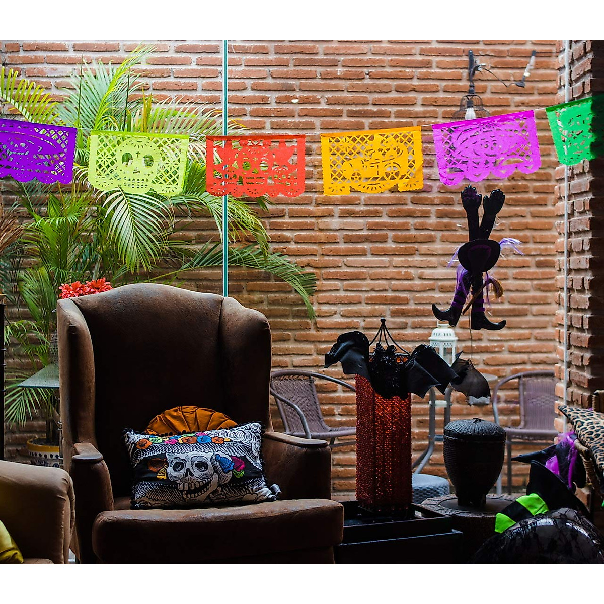 Mexican Papel Picado Banner for Day of the Dead and Celebrations