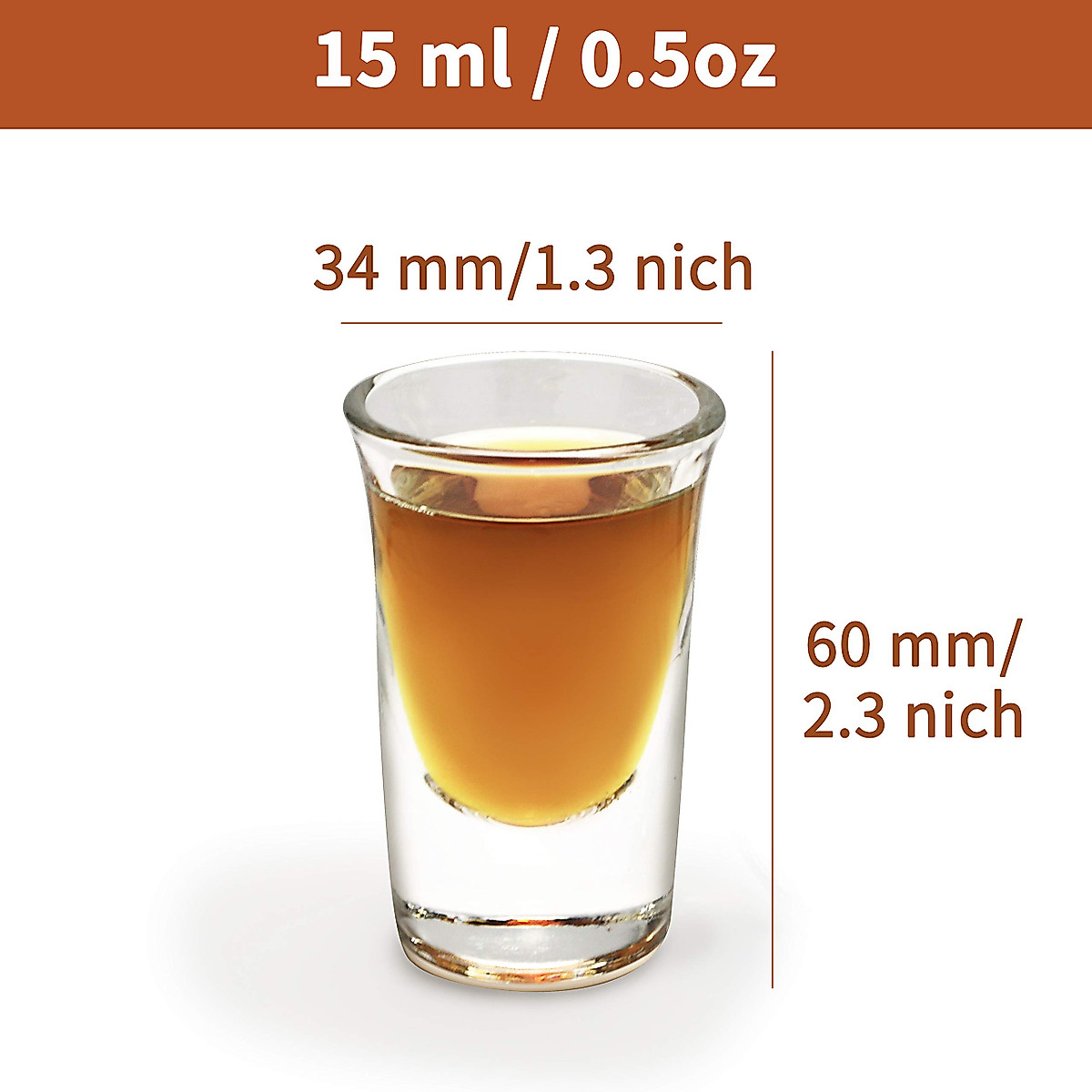Supwinnet 48pcs Shot Glasses Set, 24pcs 0.5oz/15ml Mini Shot Glasses with Tray and Holder Organizer and 24pcs 1 oz/30ml Beer Glasses with Handle