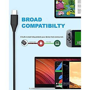 65W 45W USB C Laptop Charger for Lenovo ThinkPad T14 T16 gen 1 gen 2 X1 Yoga L13 7i C740 920 C930 C940 Type C AC Power Adapter for Lenovo ThinkPad T480 T490 P52s Chromebook 2nd Gen Laptop Power Cord