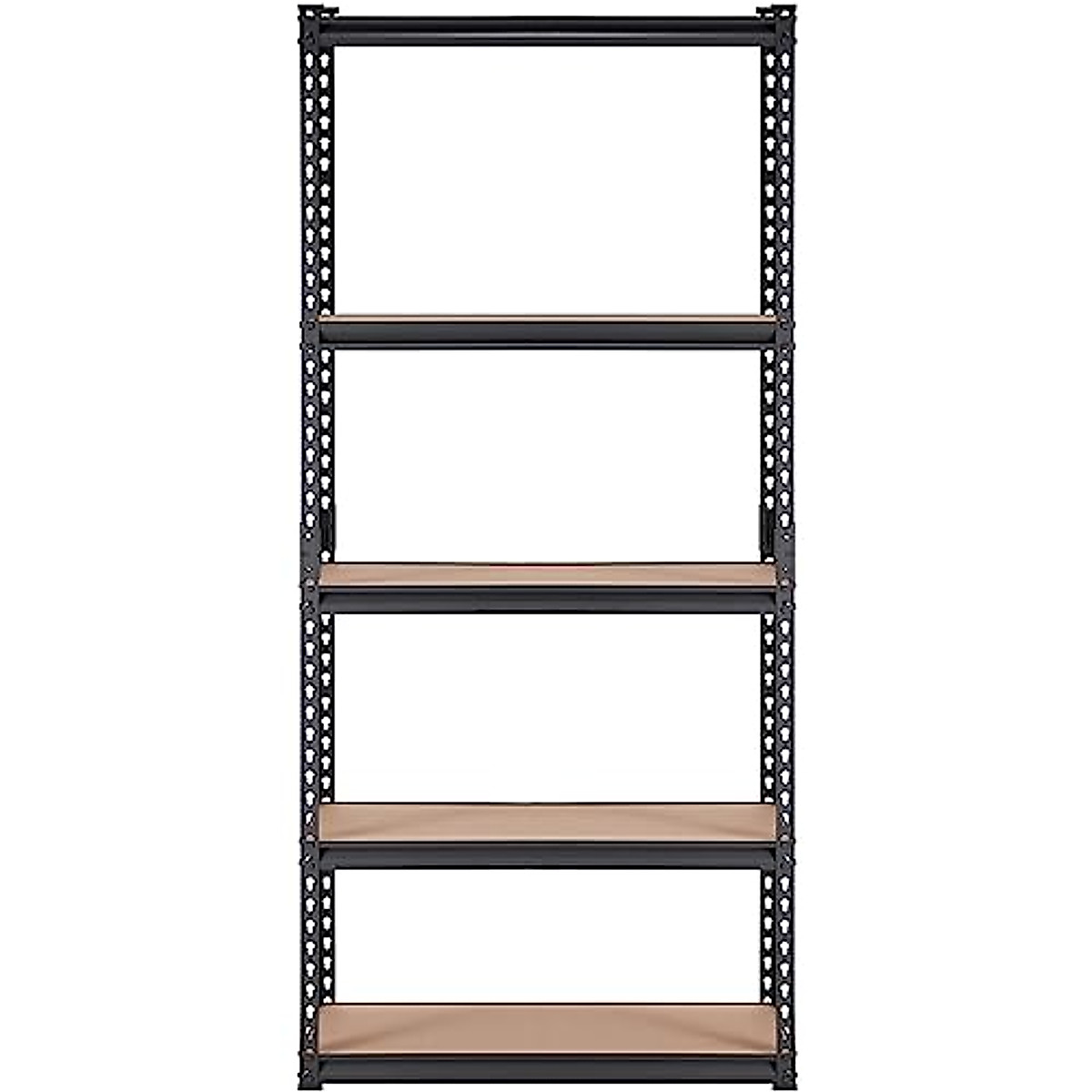 VEVOR Storage Shelving Unit, 5-Tier Adjustable, 2000 lbs Capacity, Heavy Duty Garage Shelves Metal Organizer Utility Rack, Black, 36" L x 18" W x 72" H for Kitchen Pantry Basement Bathroom Laundry