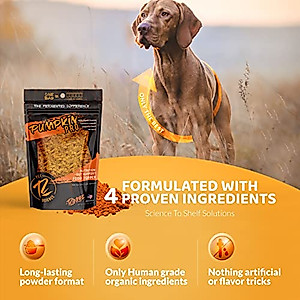 ROGUE PET SCIENCE Pumpkin Pro for Dogs - Tasty Powdered Digestive Support Food Topper w/Organic Pumpkin - Supports Prebiotic Fiber Source & Nutrition - Helps Loose Stool and Gut Inflammation(5.25 oz)