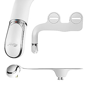 Bio Bidet by Bemis SlimTwist Freshwater Spray Bidet Attachment For Toilet, White, Non Electric, Easy Install