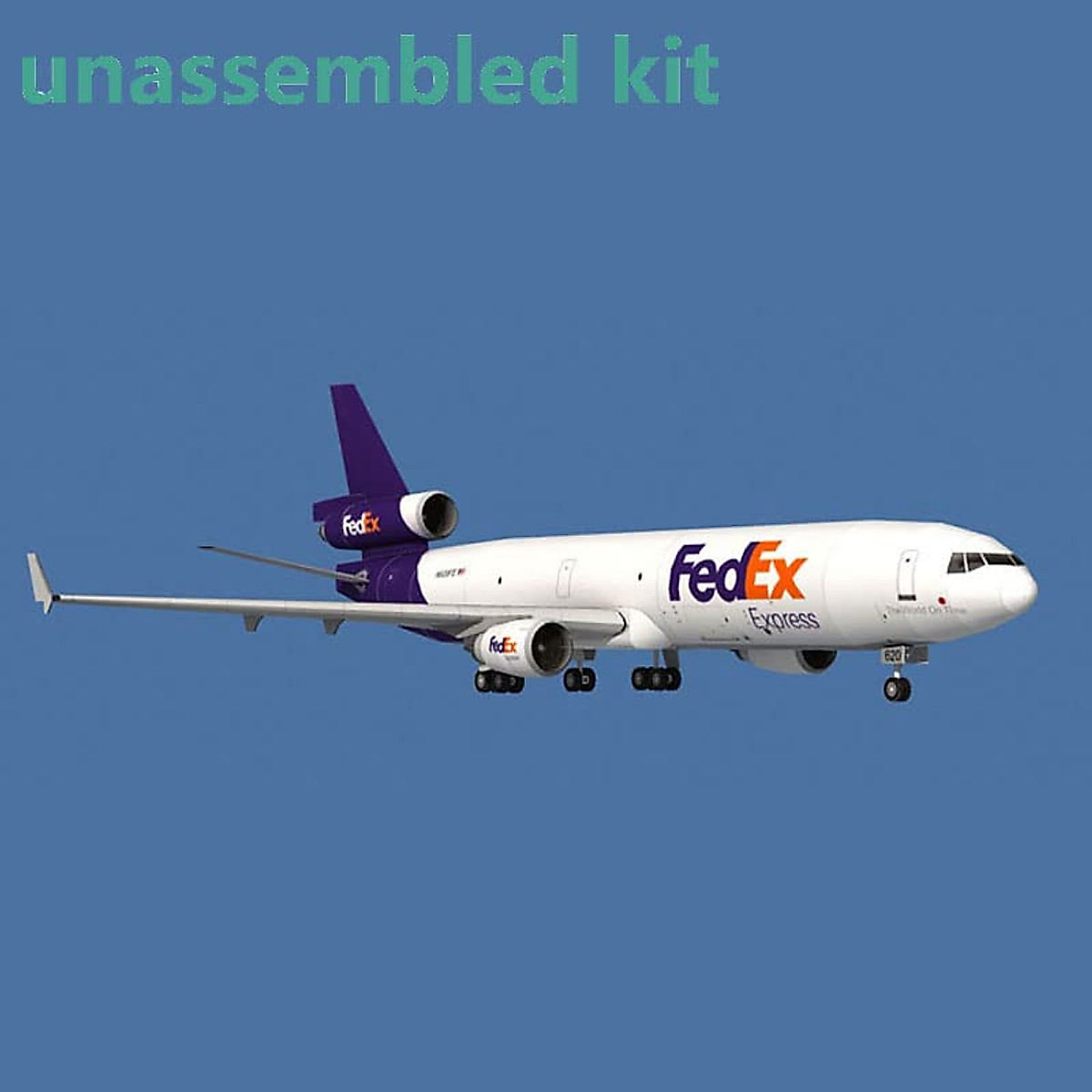 DBEIXIWEI 1:100 Scale FedEx MD-11 Air Plane 3D Paper Model Plane Paper Model Aircraft Unassembled Kit