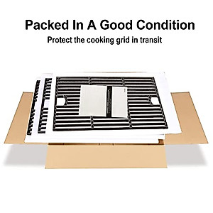 Hisencn 17 inch Grill Cooking Grates for Homedepot Nexgrill 720-0896 720-0896B 720-0896C 720-0896CP 720-0896E, Cast Iron Grate Grill Grid Replacement Parts for Nexgrill 720-0898 720-0898A - 3 Pack