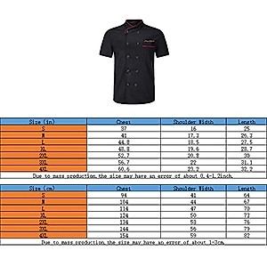 WintSallTab Personalized Chef Jacket Custom Short Sleeve Chef Coat Embroidered Name Chef Shirt Restaurant Work Uniform for Men Women X-Large